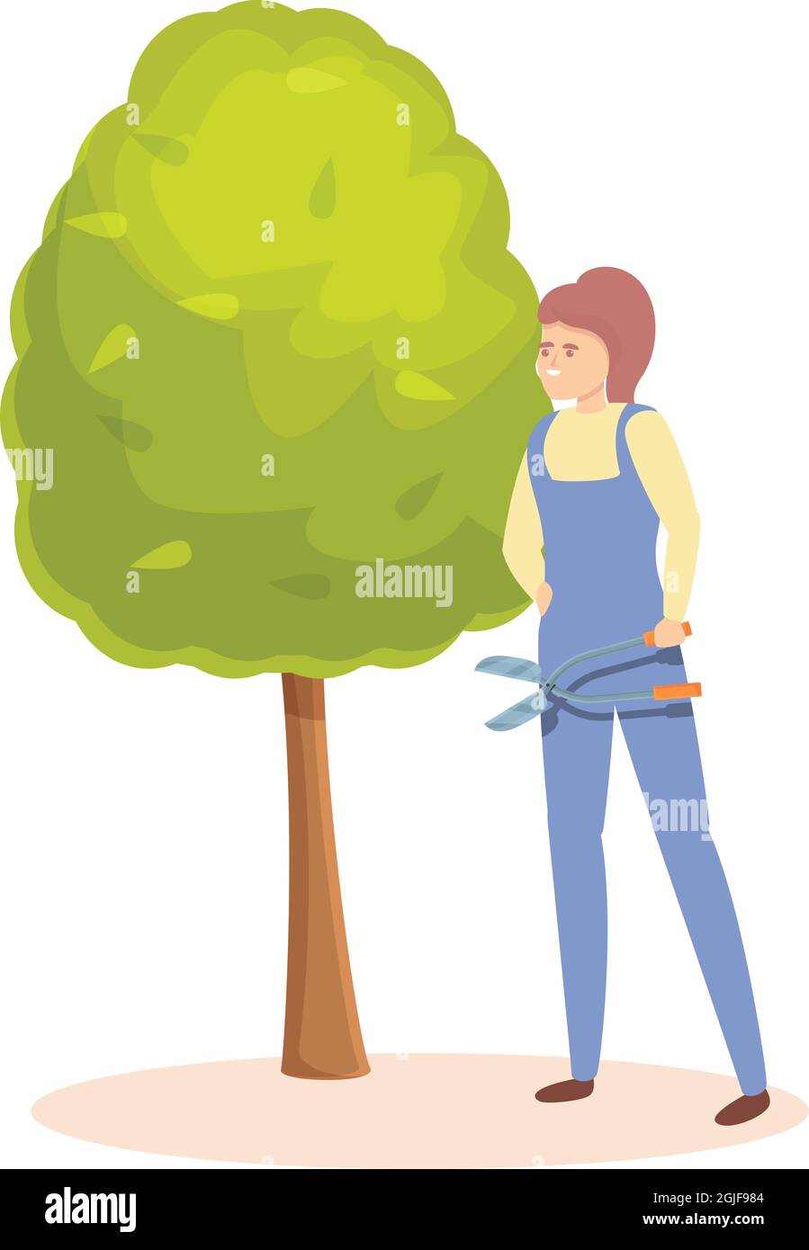 Hedge cutting shears Stock Vector Images - Alamy