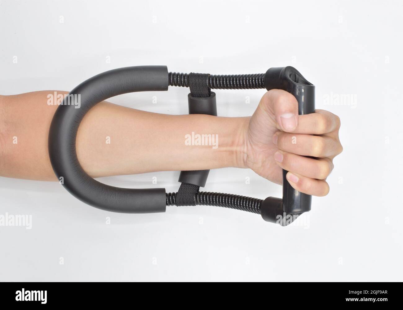 Wrist and forearm strengthener tool. Home light workout by man ...