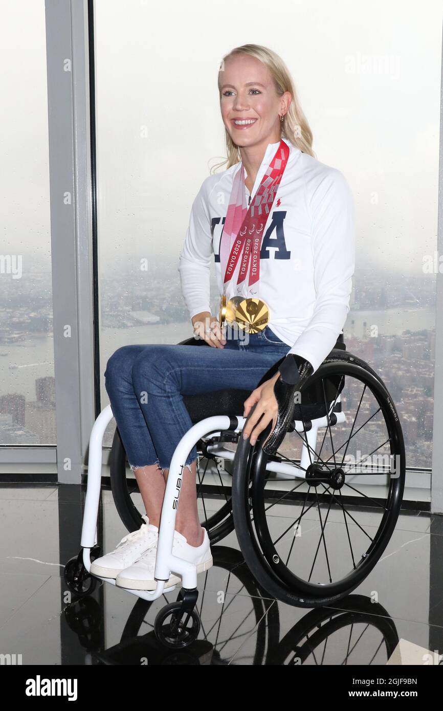 New York, NY, USA. 9th Sep, 2021. Paralympic Gold Medal-Winning swimmer ...