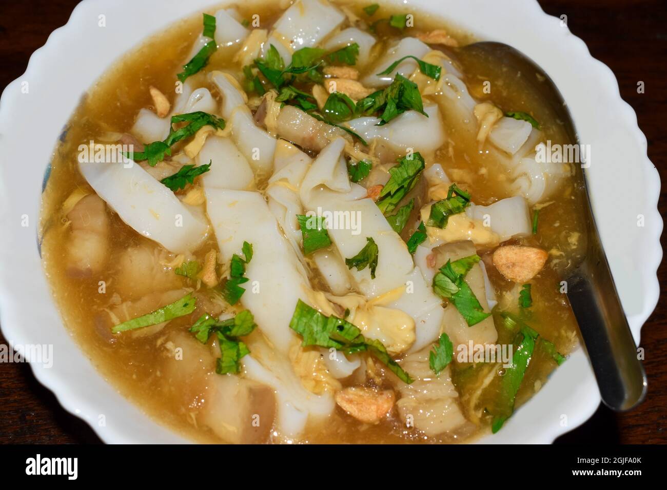 Myanmar homemade Lor Mee recipe. Lor mee is a Chinese, Indonesian or ...