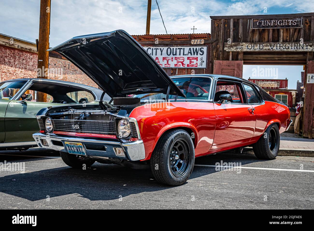 Virginia City, NV - July 30, 2021: 1973 Chevrolet Nova SS at a local ...