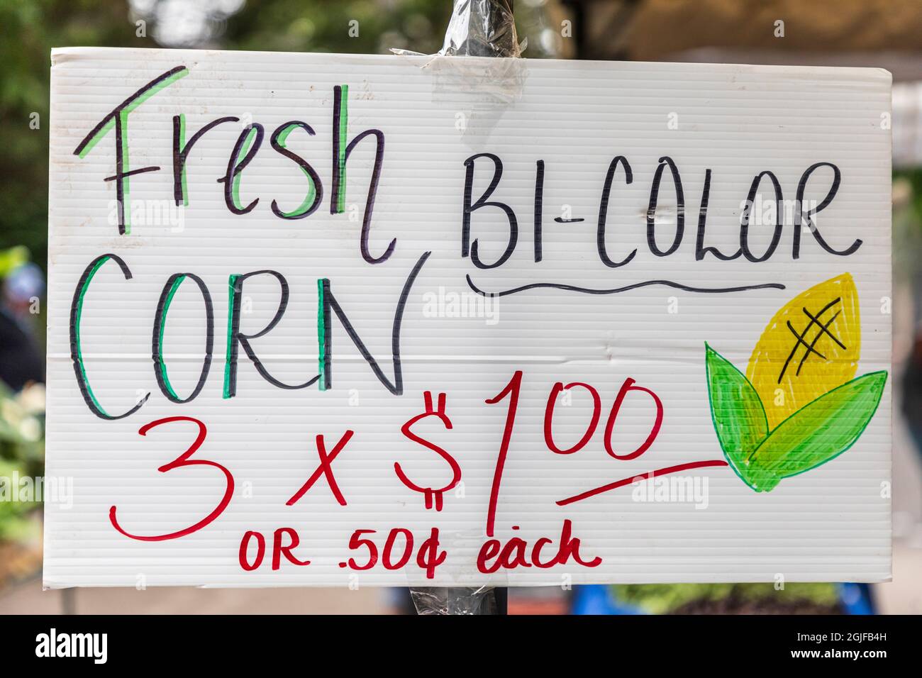 Corn on the cob sign hi-res stock photography and images - Alamy