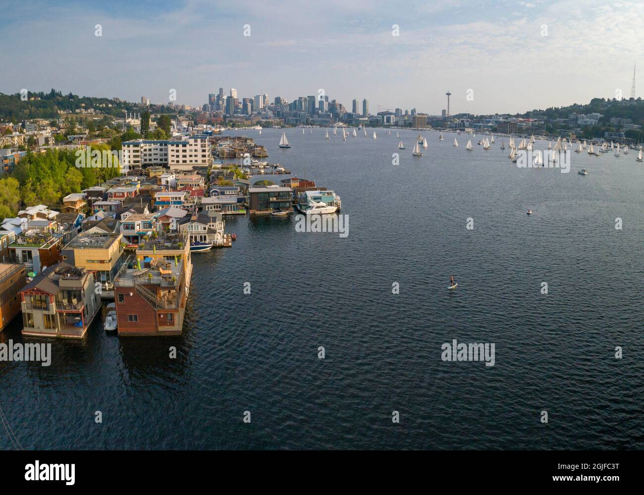 Aerial view lake union hi-res stock photography and images - Alamy