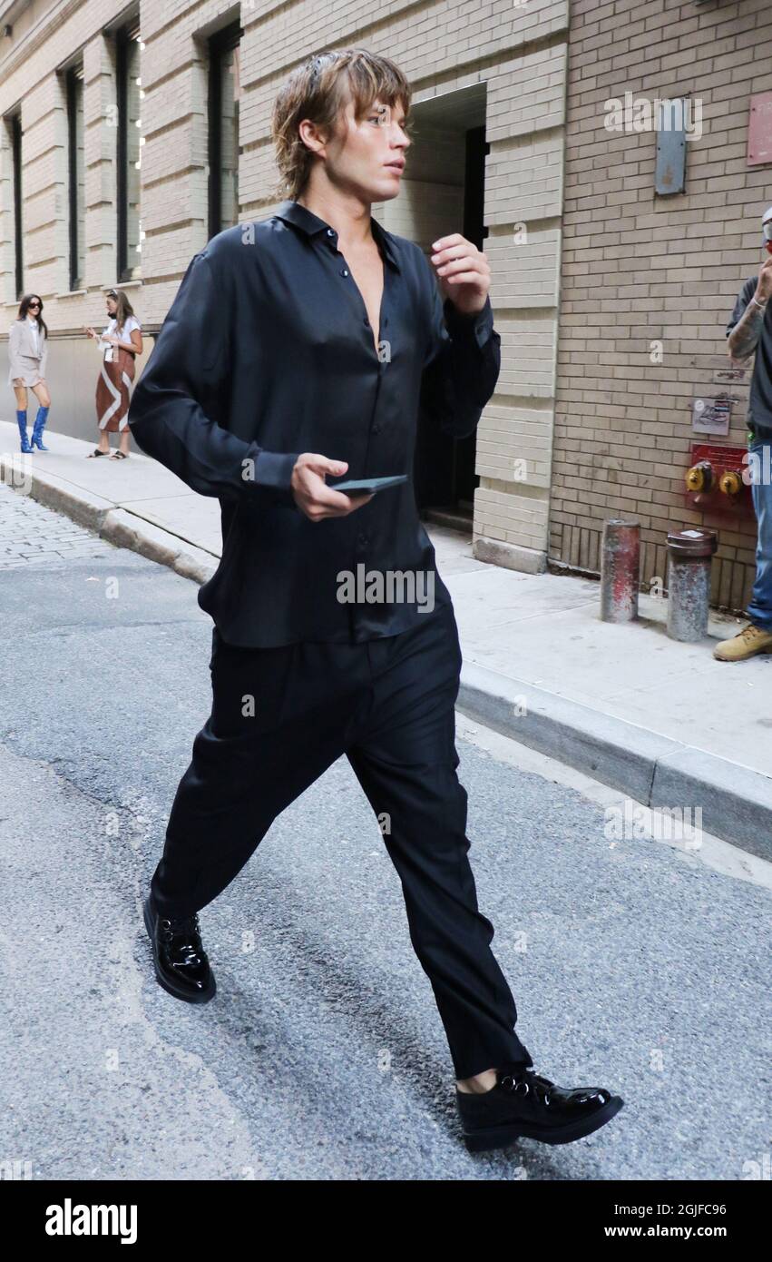 New York, NY, USA. 08th Sep, 2021. Jordan Barrett seen at NYFW SS/2022 ...