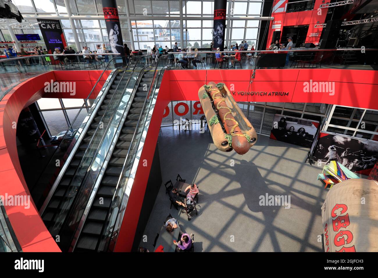 Interior of Rock and Roll Hall of Fame designed by I.M.Pei.Cleveland ...