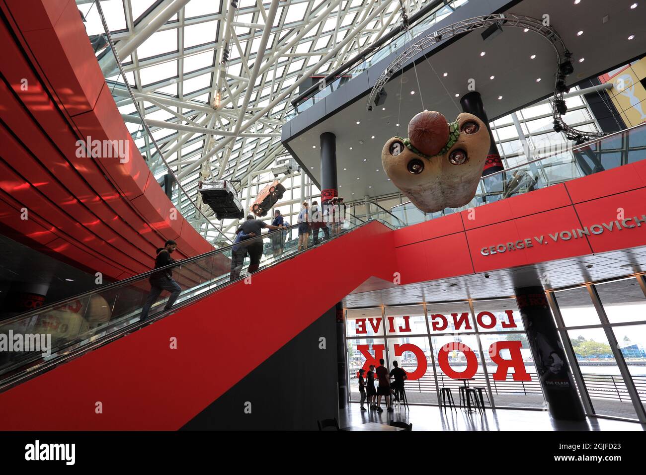 Interior of Rock and Roll Hall of Fame designed by I.M.Pei.Cleveland ...