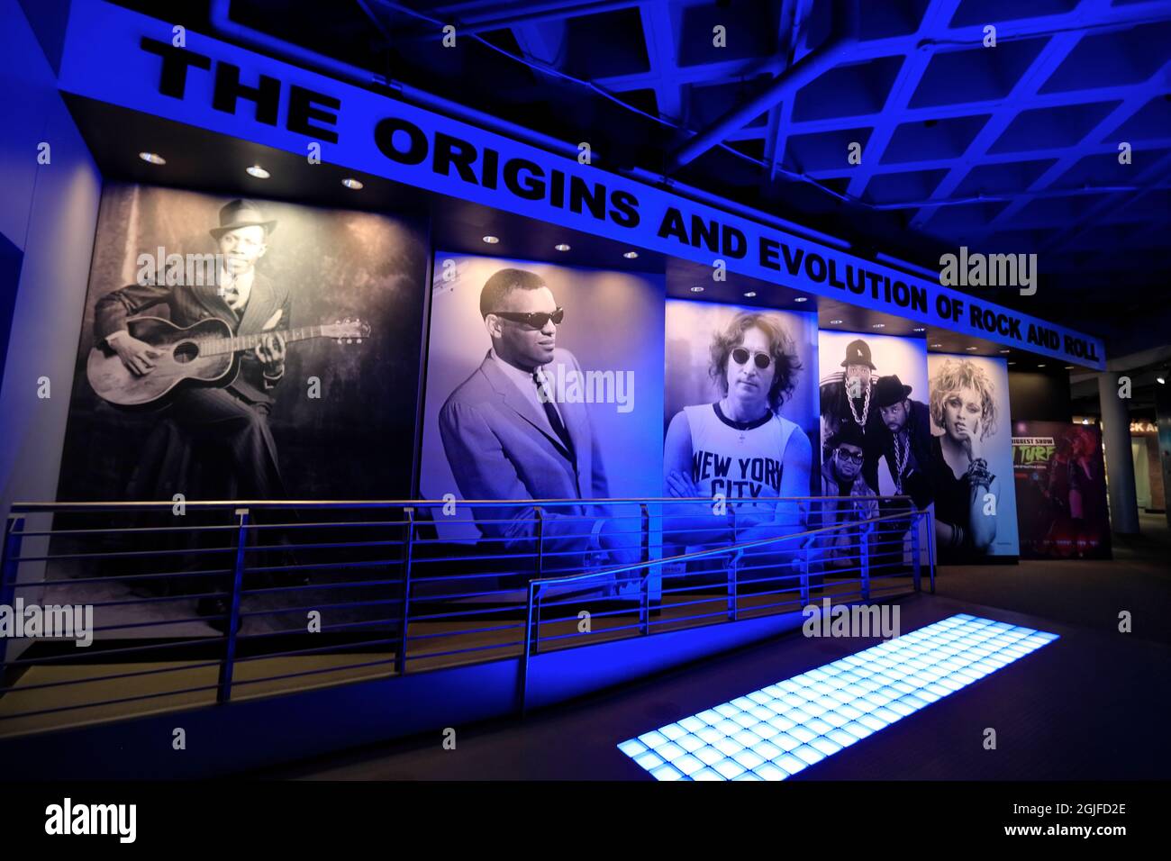 Images of Music icons in Rock and Roll Hall of Fame.Cleveland.Ohio.USA ...