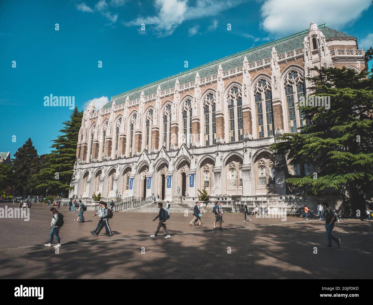 Usa, Washington State, Seattle, University of Washington main campus ...