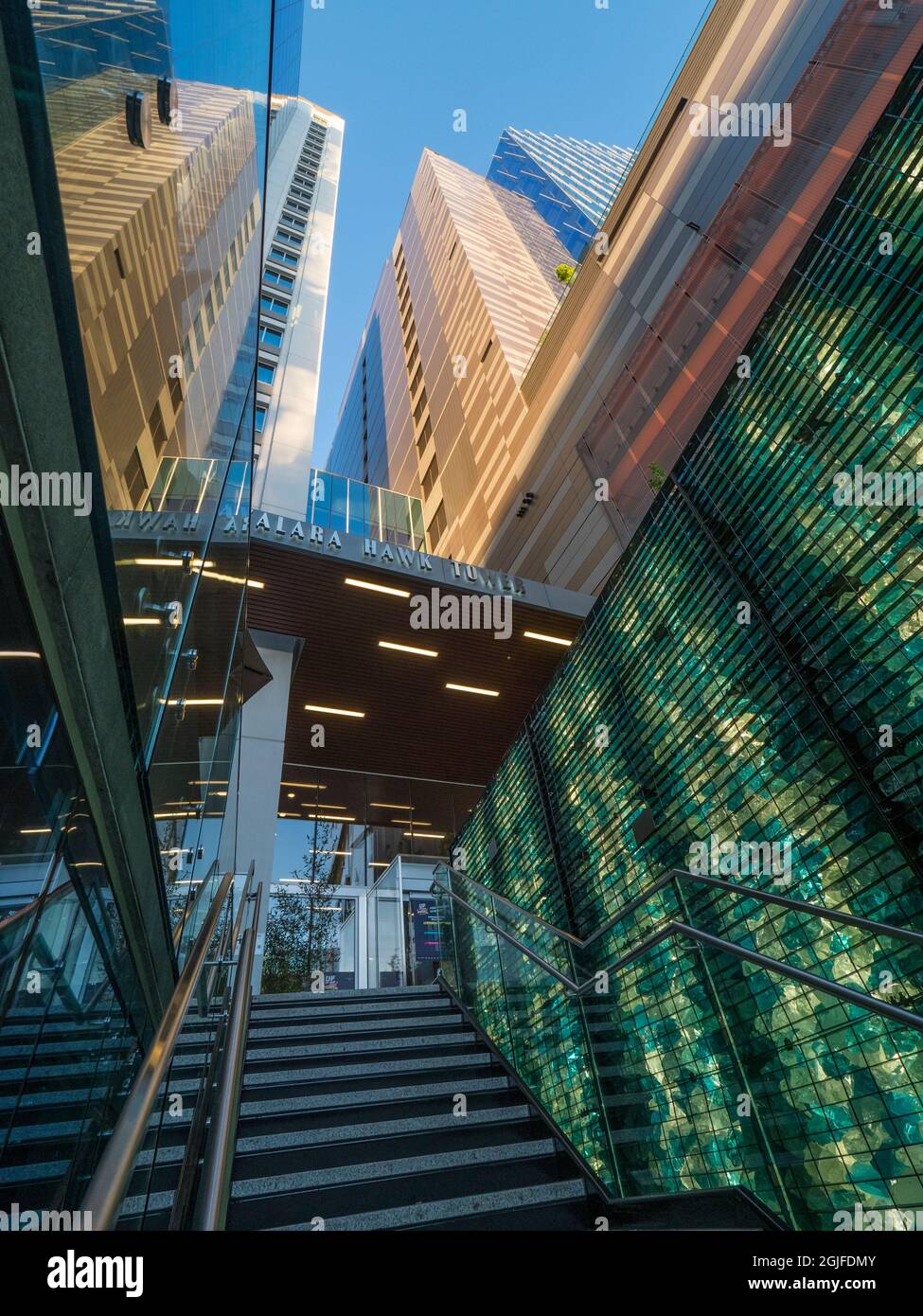 Usa, Washington State, Seattle, stairway and tower Stock Photo - Alamy