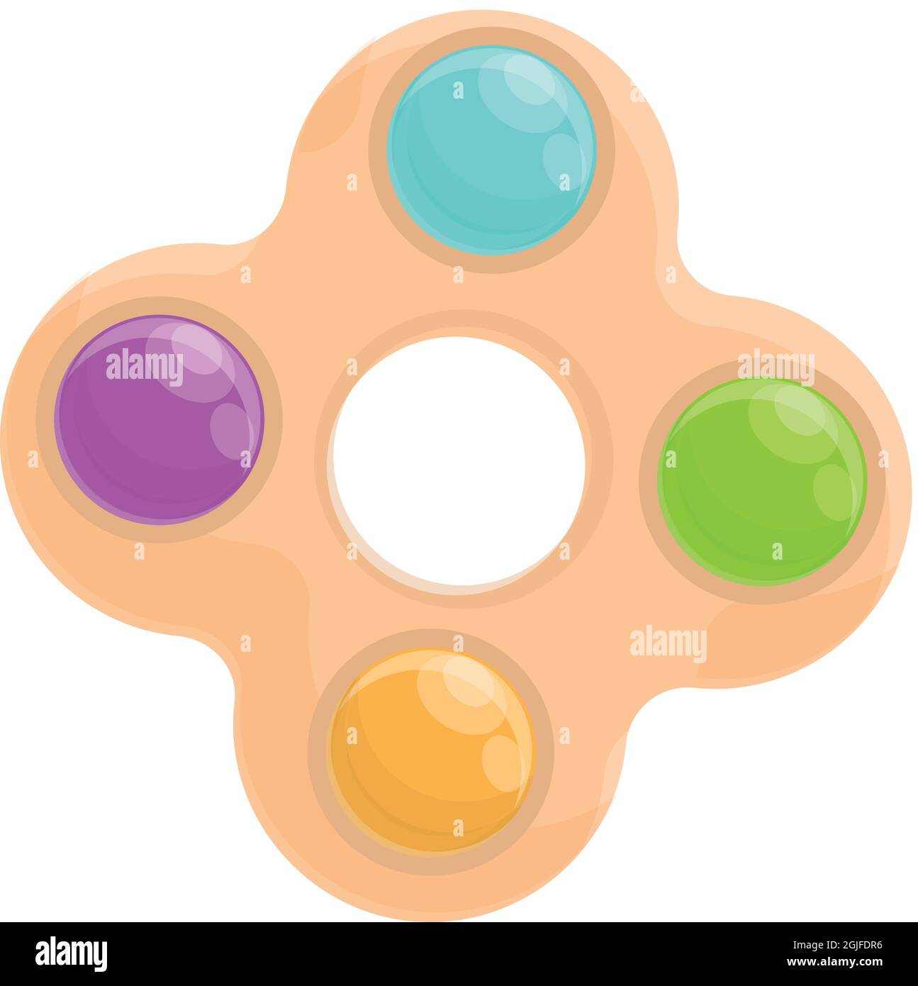 Sensory popit toy icon cartoon vector. Fidget pop. Antistress game ...