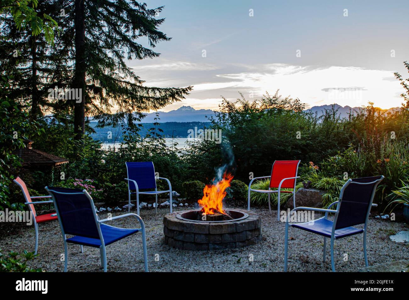 Bremerton, Washington State. Fire pit Stock Photo - Alamy