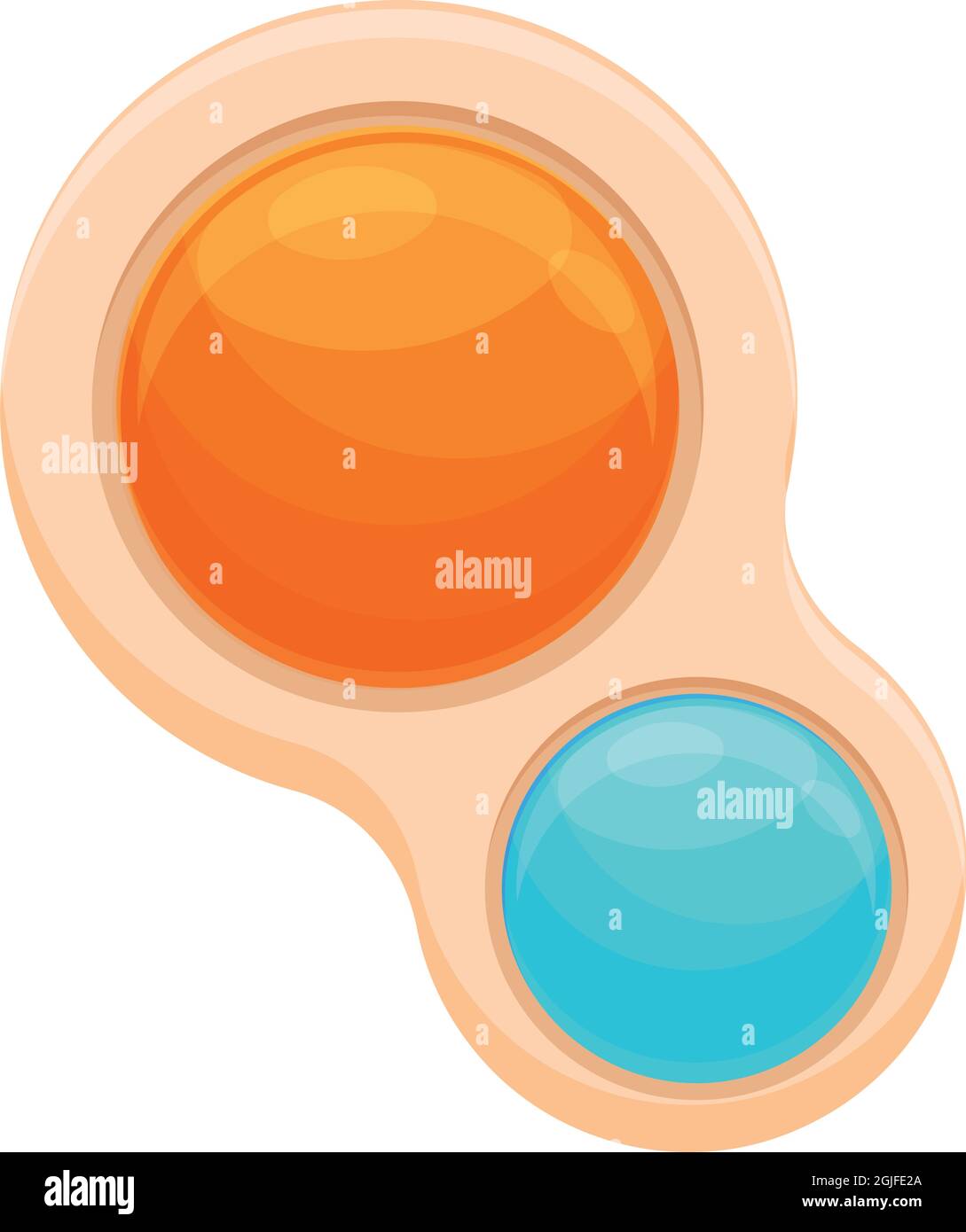 Small popit toy icon cartoon vector. Fidget pop. Push bubble Stock ...