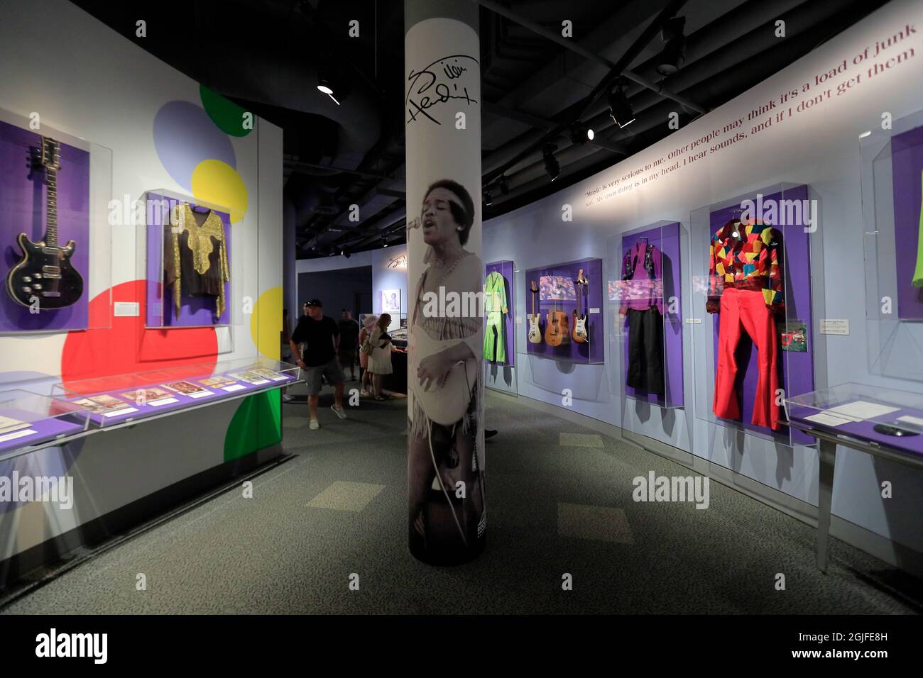 Interior view of Rock and Roll Hall of Fame.Cleveland.Ohio.USA Stock ...