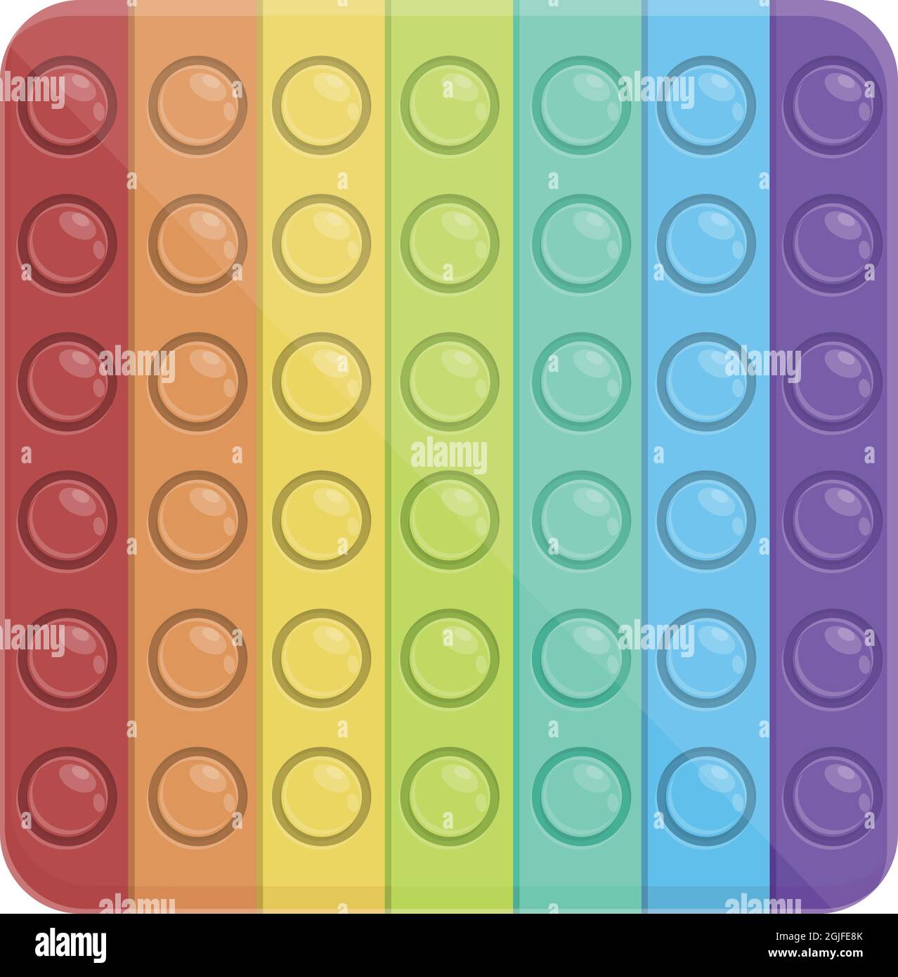 Rainbow popit toy icon cartoon vector. Push bubble. Trendy toy Stock ...