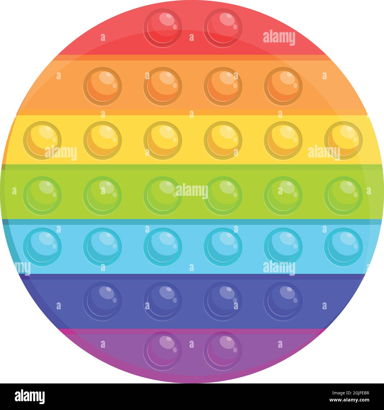 Circle push toy icon cartoon vector. Fidget popit. Bubble trendy Stock ...