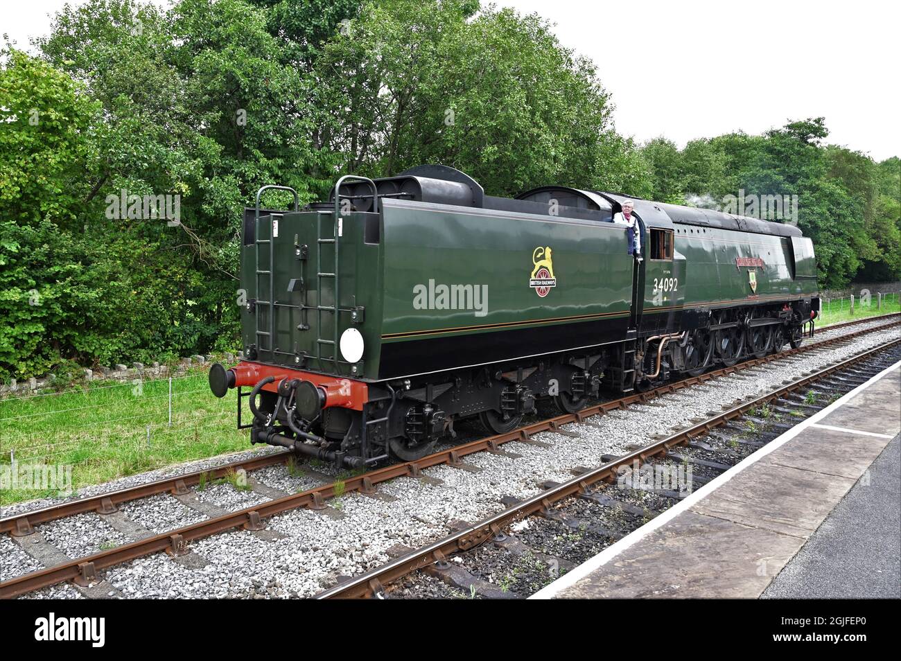A West Country class locomotive "City of Wells" on the East Lancashire ...