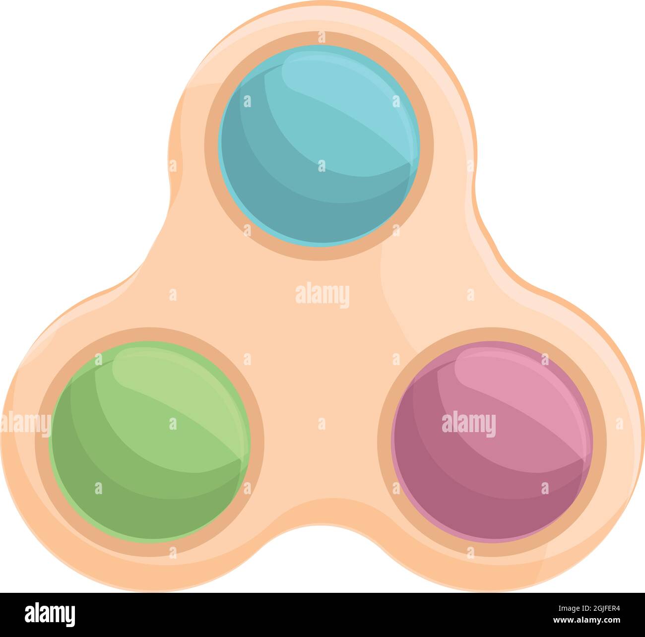 Silicone popit toy icon cartoon vector. Pop fidget. Addictive game ...