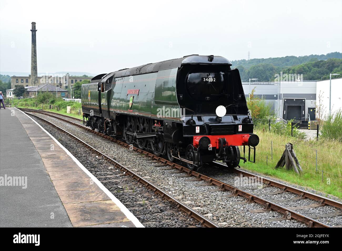 A West Country class locomotive "City of Wells" on the East Lancashire ...