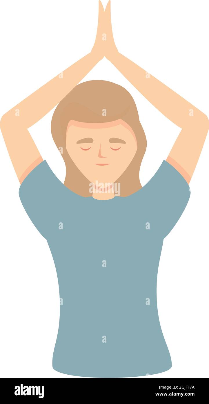 Zen concentration icon cartoon vector. Work stress. Health mind Stock ...