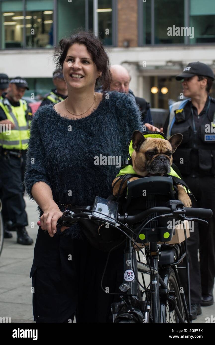 London, UK. September 9th 2021: Environmental activists protests of HS2 ...