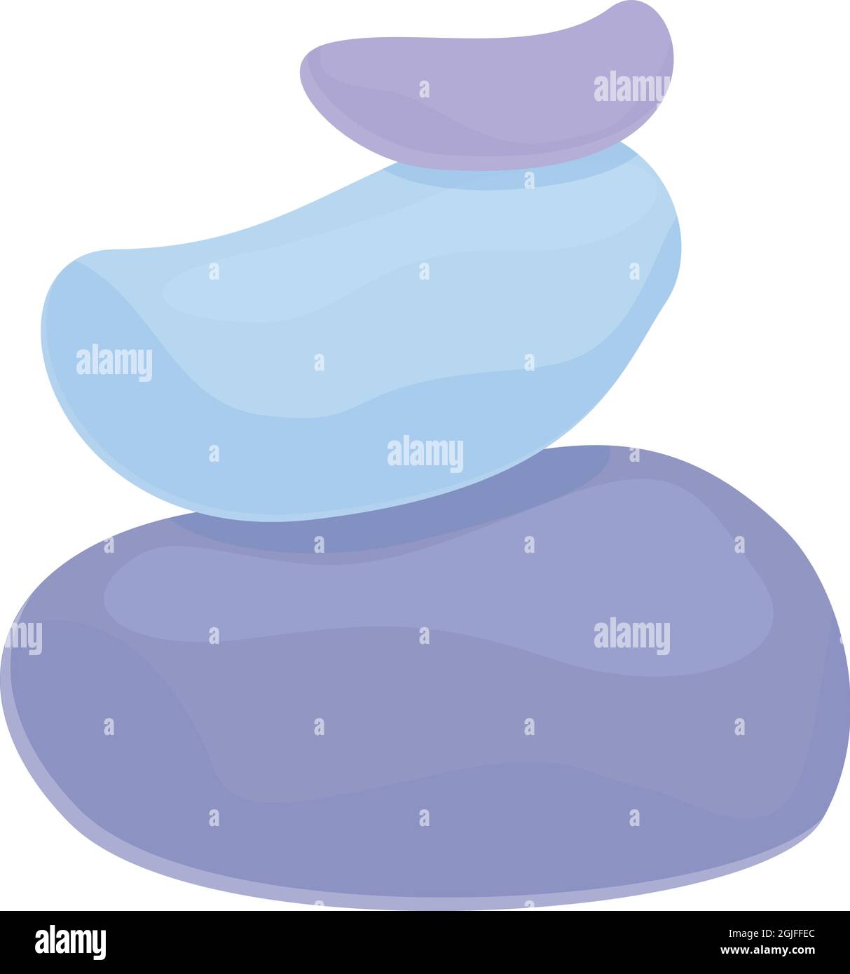 Zen stones icon cartoon vector. Stress concentration. Think mind Stock ...