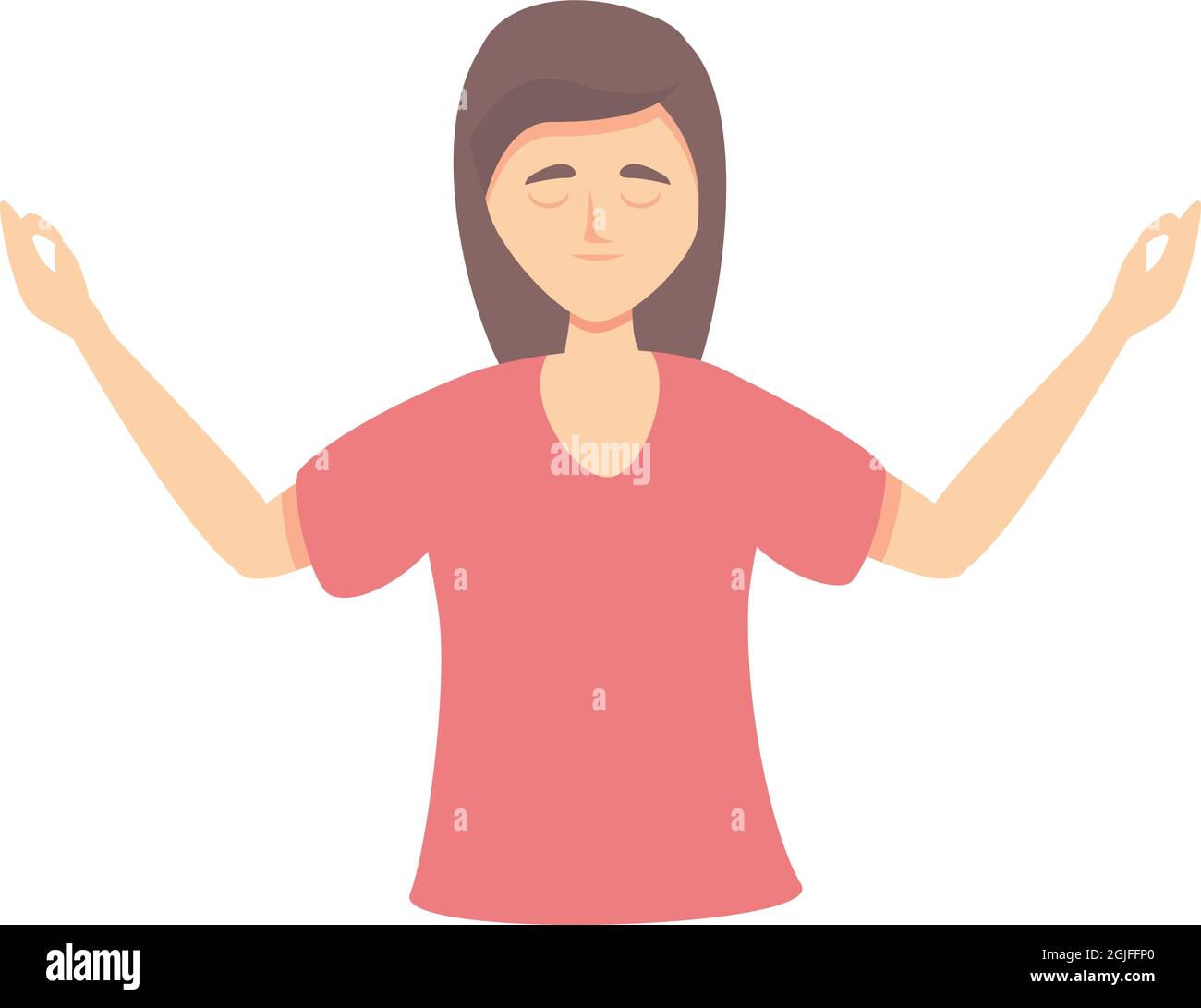 Mind meditate icon cartoon vector. Work concentration. Zen think Stock ...