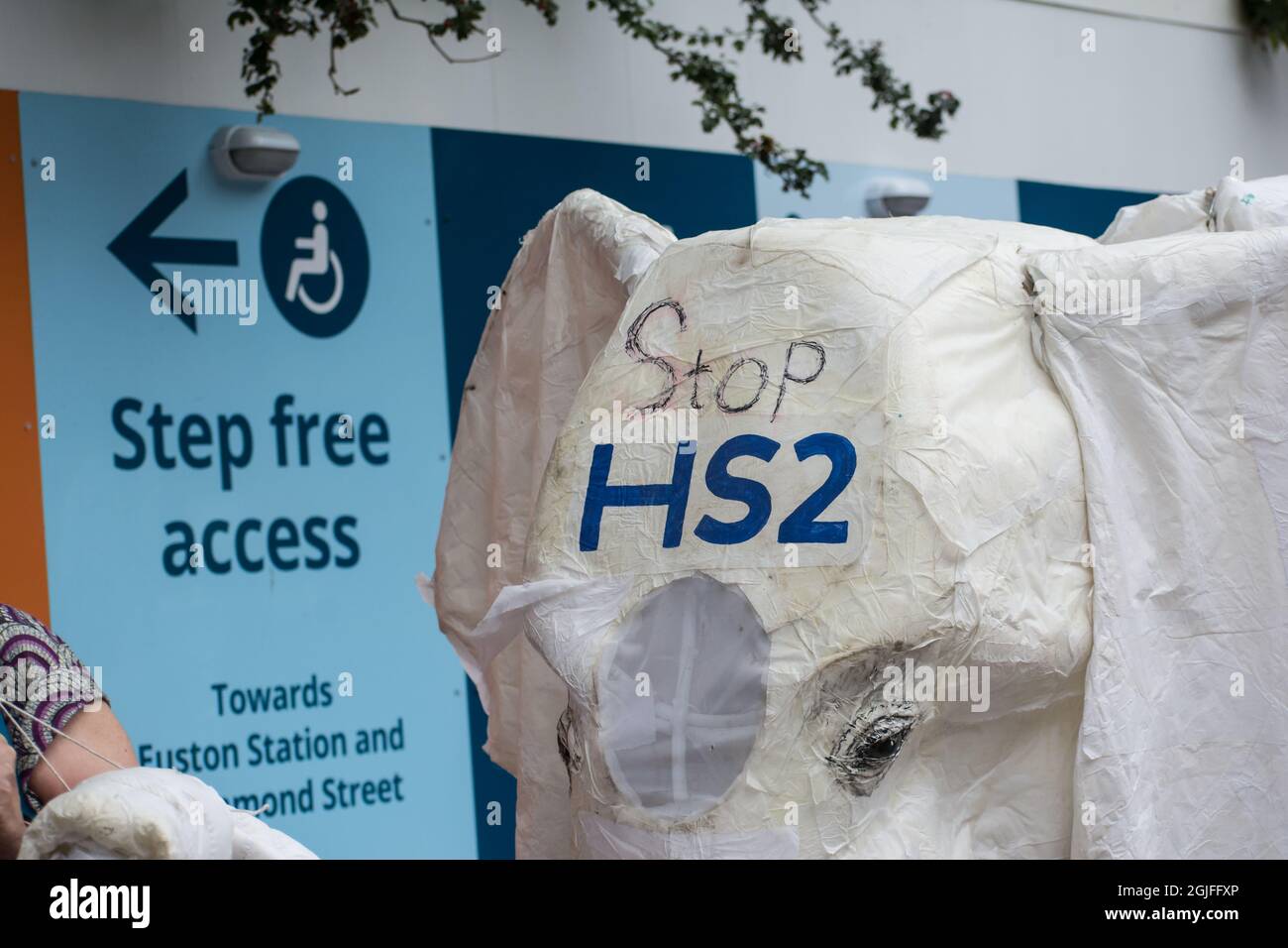London, UK. September 9th 2021: Environmental activists protests of HS2 ...