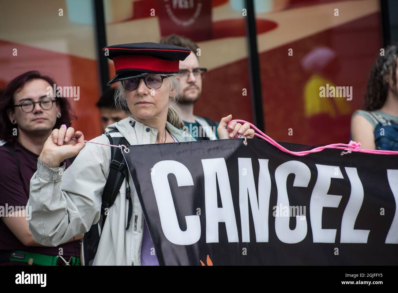 London, UK. September 9th 2021: Environmental activists protests of HS2 ...