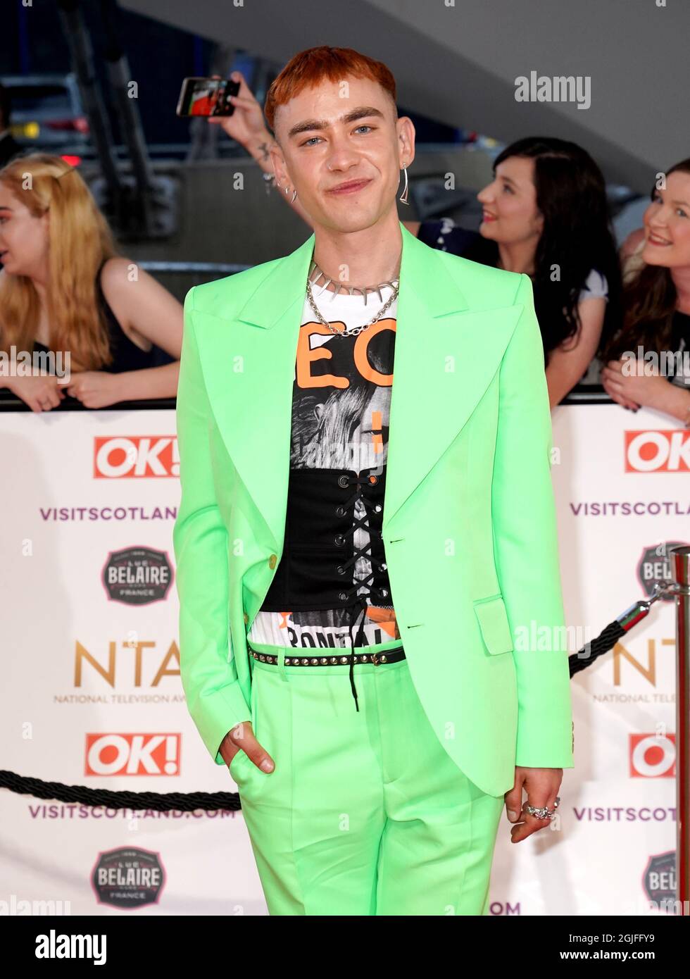 Olly Alexander attending the National Television Awards 2021 held at ...