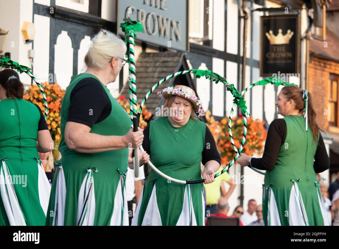 Beggars' Oak Clog dancing at the Abbots Bromley Horn Dance. They were ...