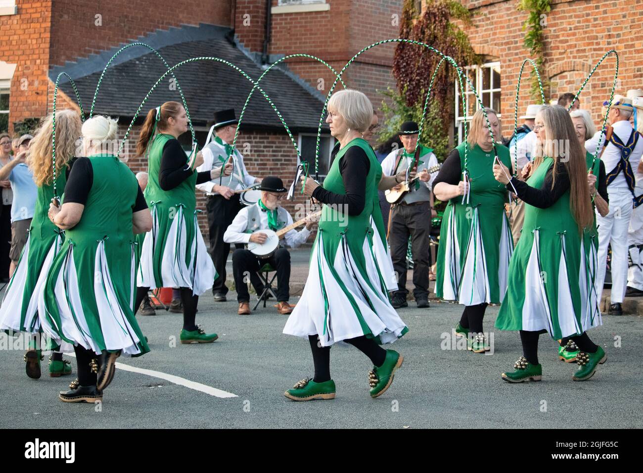Beggars' Oak Clog dancing at the Abbots Bromley Horn Dance. They were ...