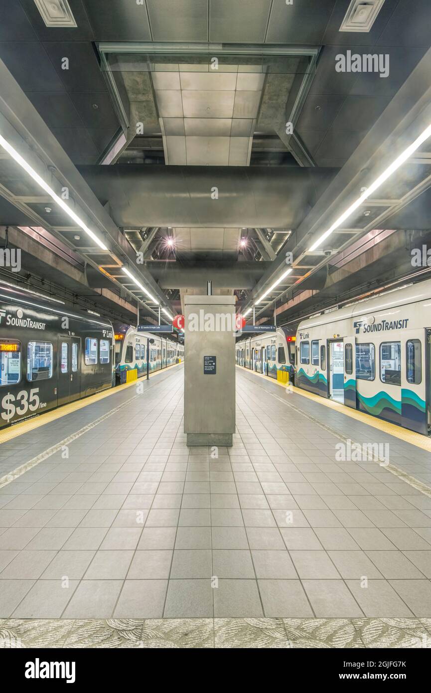 Washington State, Seattle. Sound Transit Capital Hill Station Stock ...