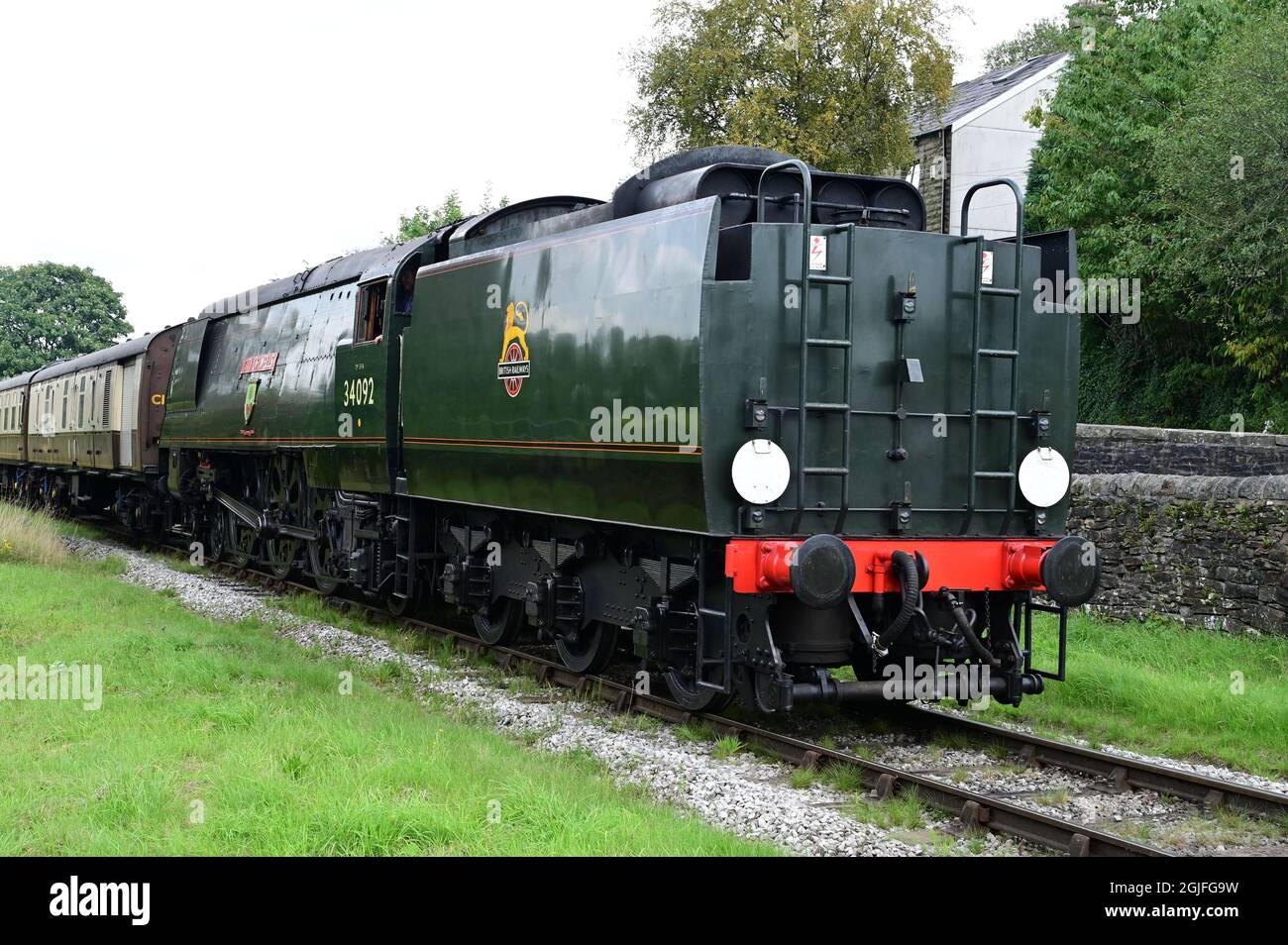 A West Country class locomotive "City of Wells" on the East Lancashire ...