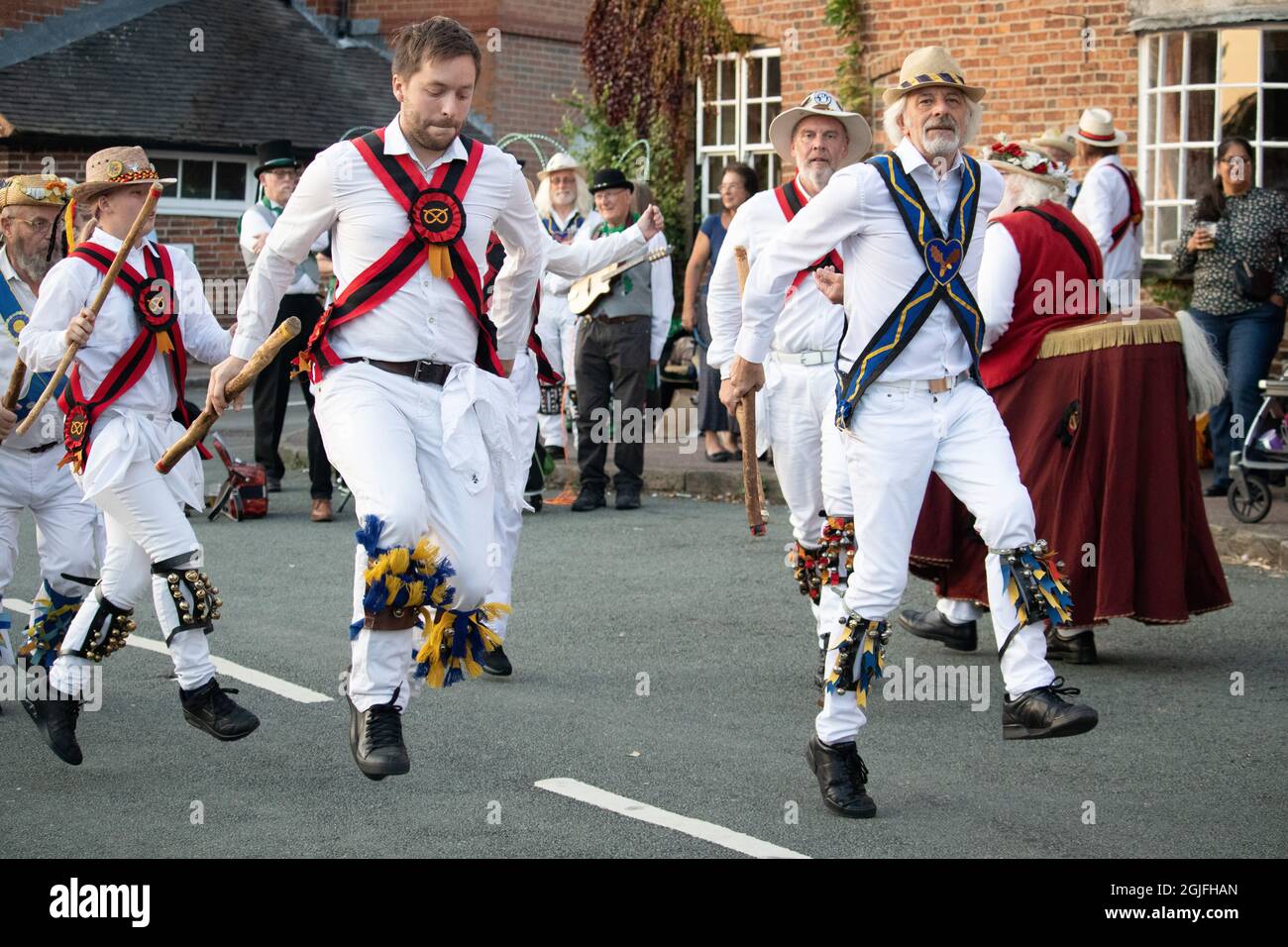 The Stafford Morris and Uttoxeter Heart of Oak Morris Teams dance ...