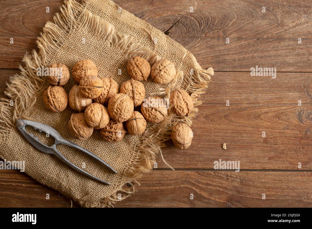 Walnuts on dark vintage table, Walnut healthy food top view Stock Photo ...
