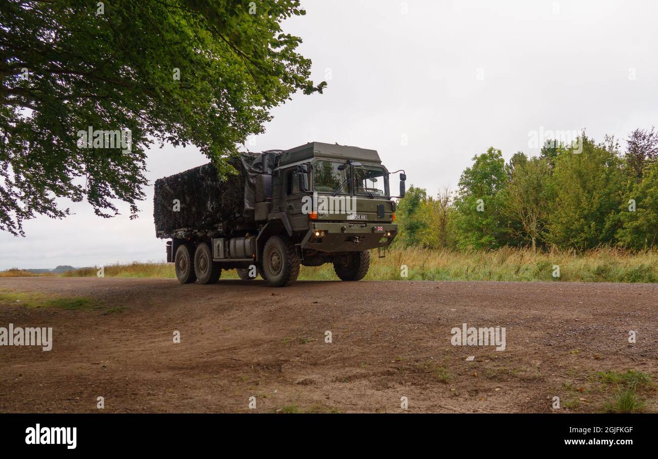British army MAN HX58 9 tonne 6x6 Medium Mobility logistics vehicle on ...