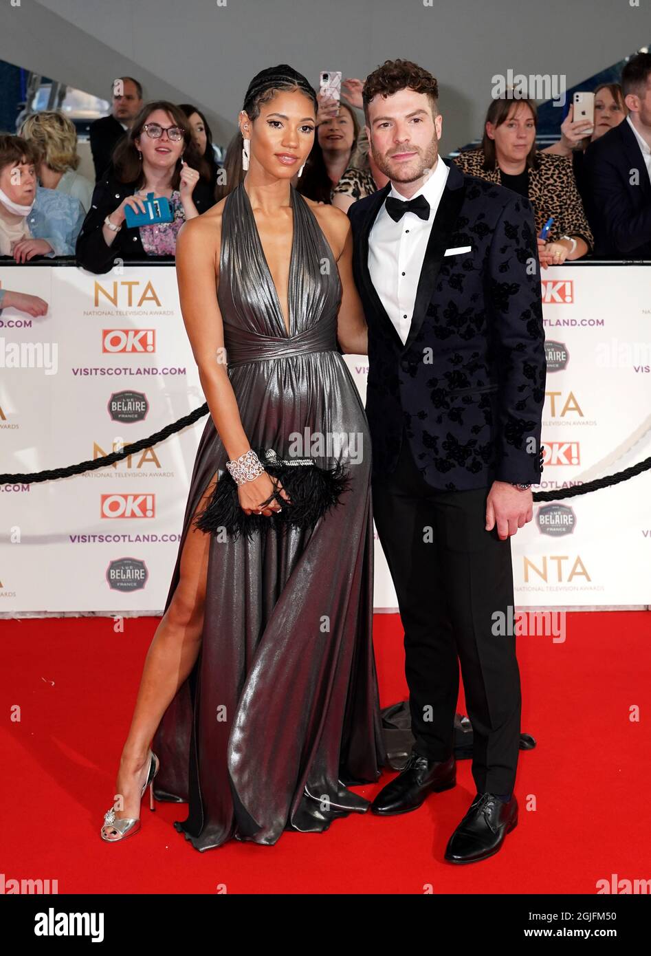Vick Hope (left) and Jordan North attending the National Television ...