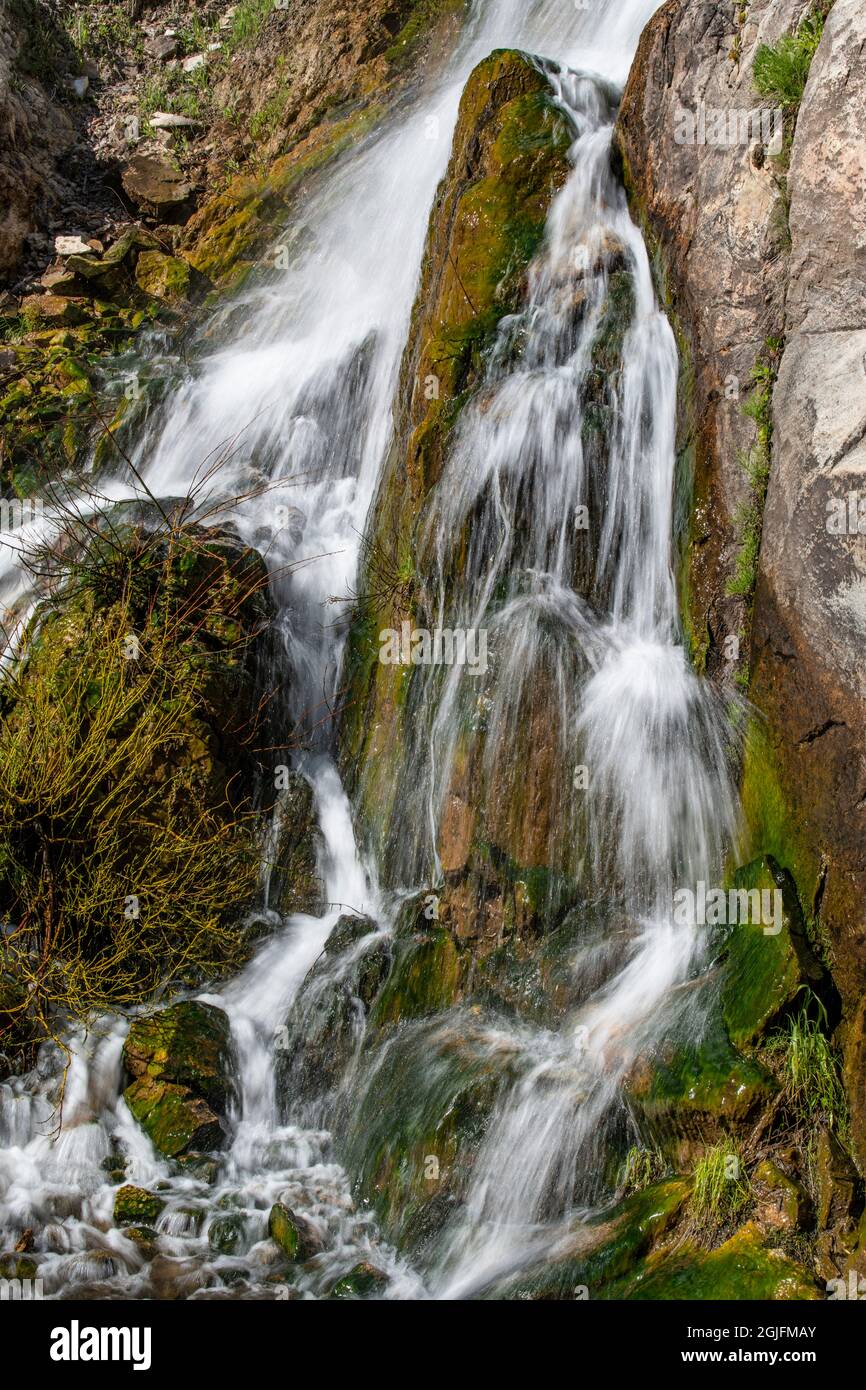 USA, Wyoming. Waterfall, Caribou-Targhee National Forest Stock Photo - Alamy