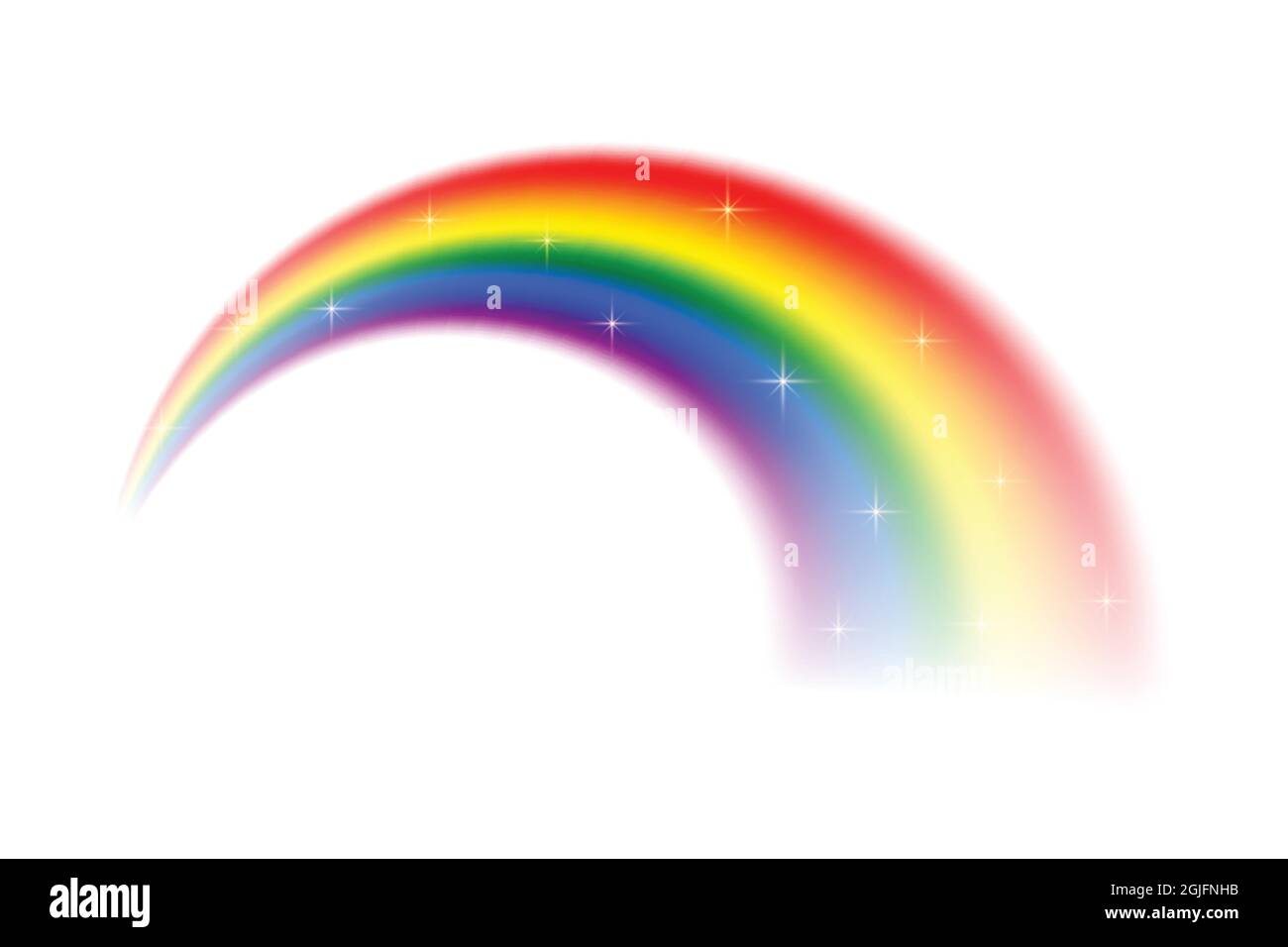 Vector realistic Rainbow isolated on white background Stock Vector ...