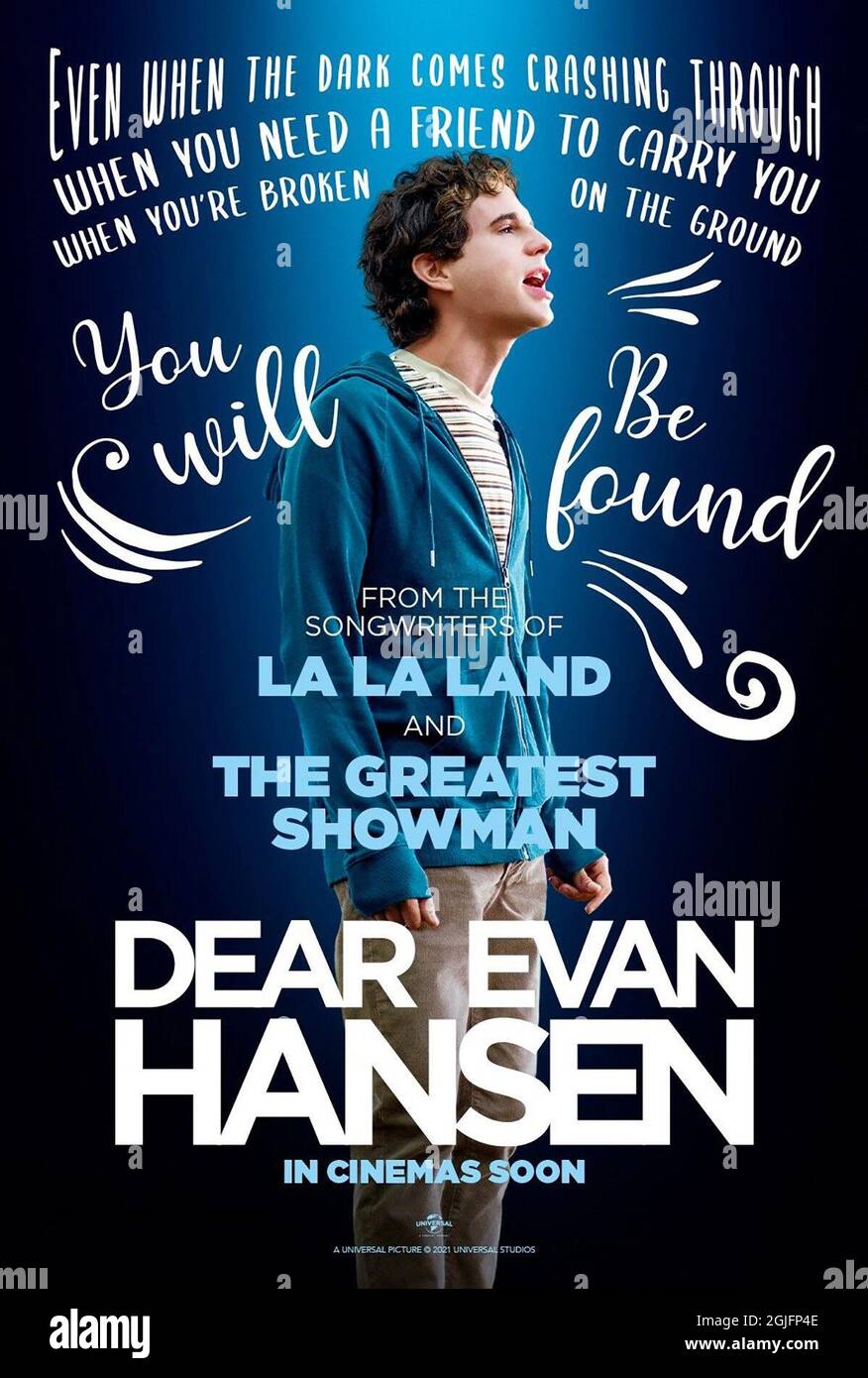 DEAR EVAN HANSEN, British poster, Ben Platt, 2021. © Universal Pictures ...