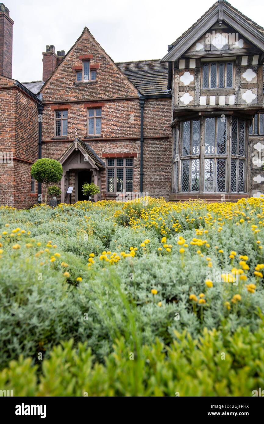 Exterior of Ordsall Hall museum, a former manor house dating back more ...