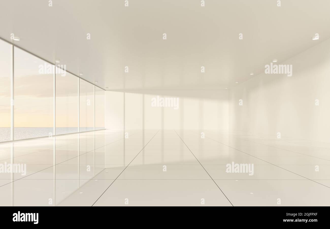 The white empty room, 3d rendering. Computer digital drawing Stock ...