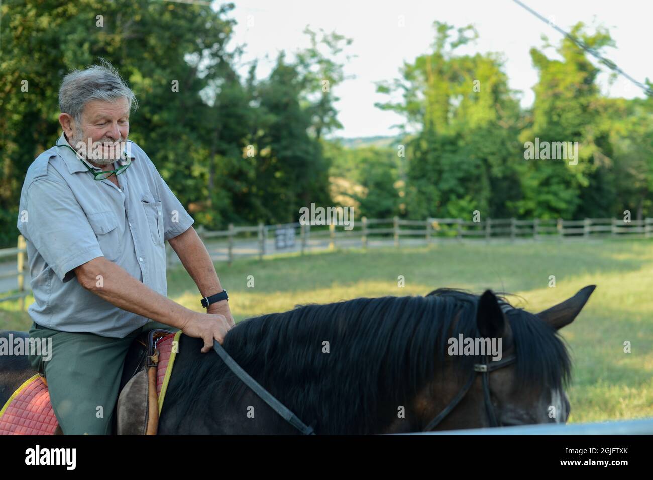 Man horse riding on farm hi-res stock photography and images - Alamy