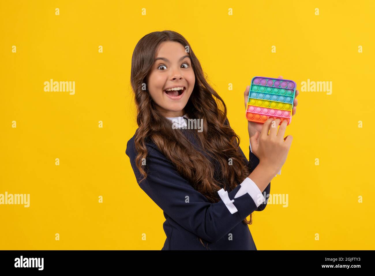 Child press button hi-res stock photography and images - Alamy