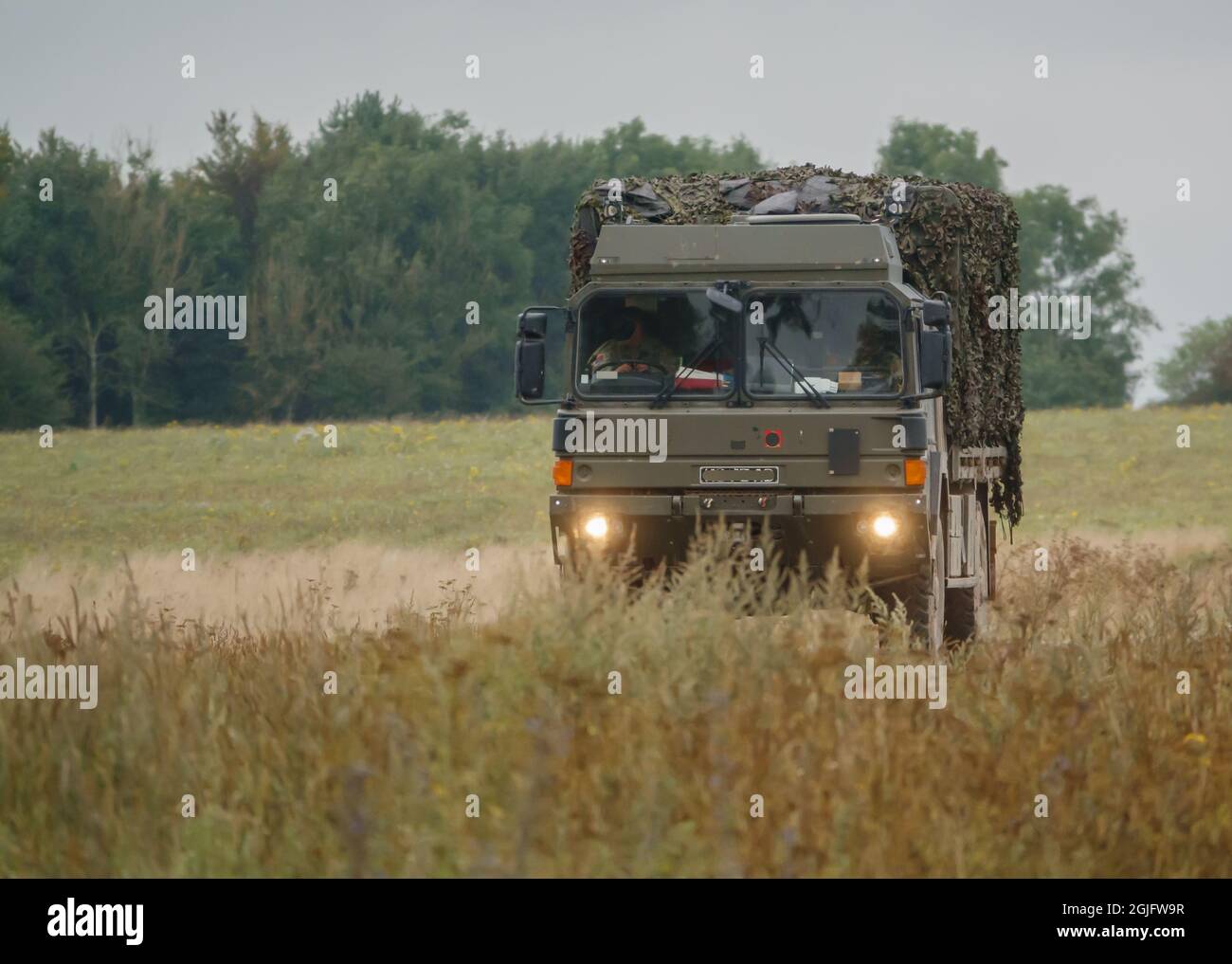 MAN SV 4x4 British army logistics vehicle in action on a military ...