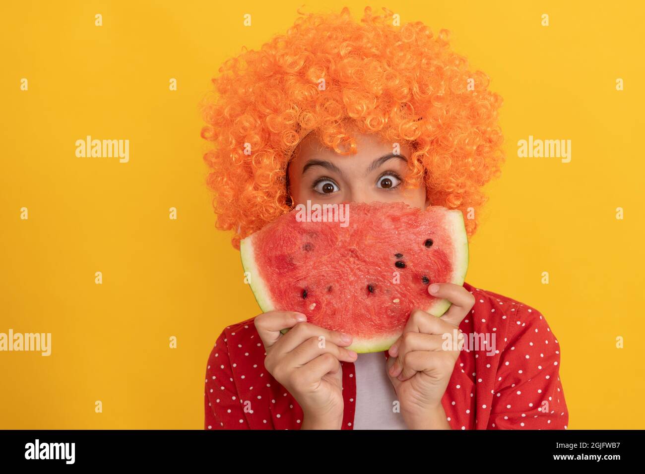 yummy juicy watermelon. kid with fruit. healthy food. fructose healthy ...