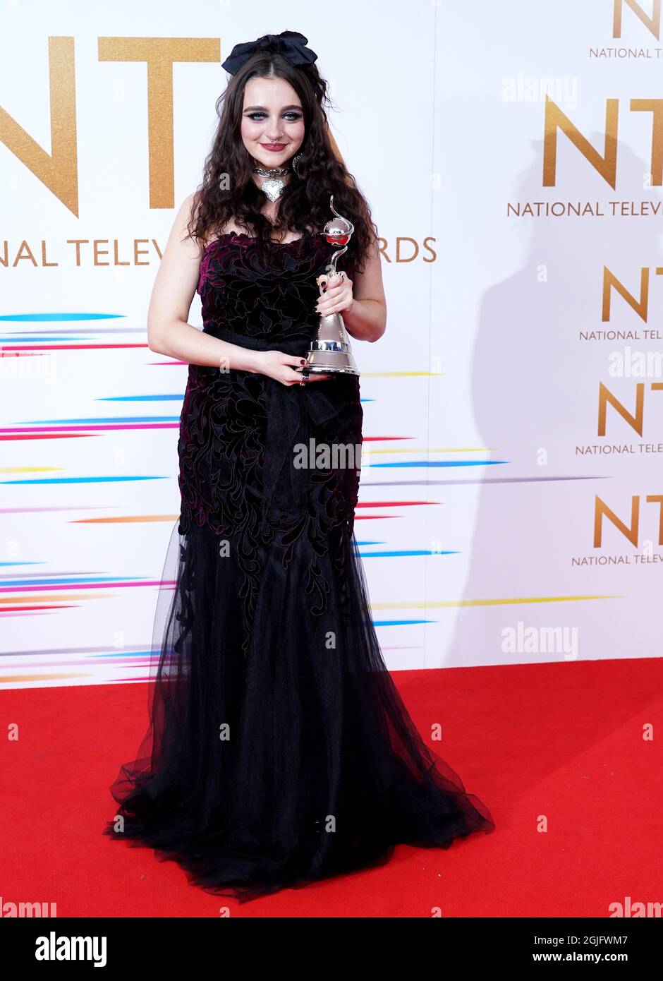 Mollie Gallagher in the press room after winning the Serial Drama ...