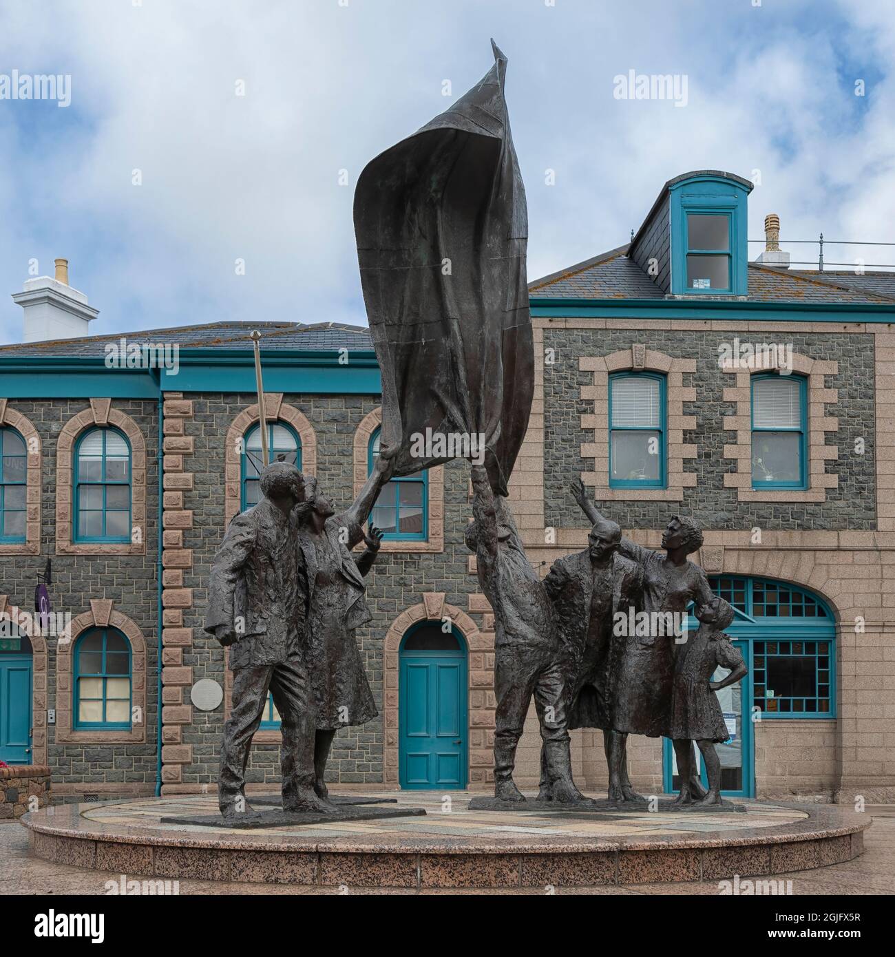 JERSEY, CHANNEL ISLANDS - AUGUST 06, 2021: The Liberation monument ...