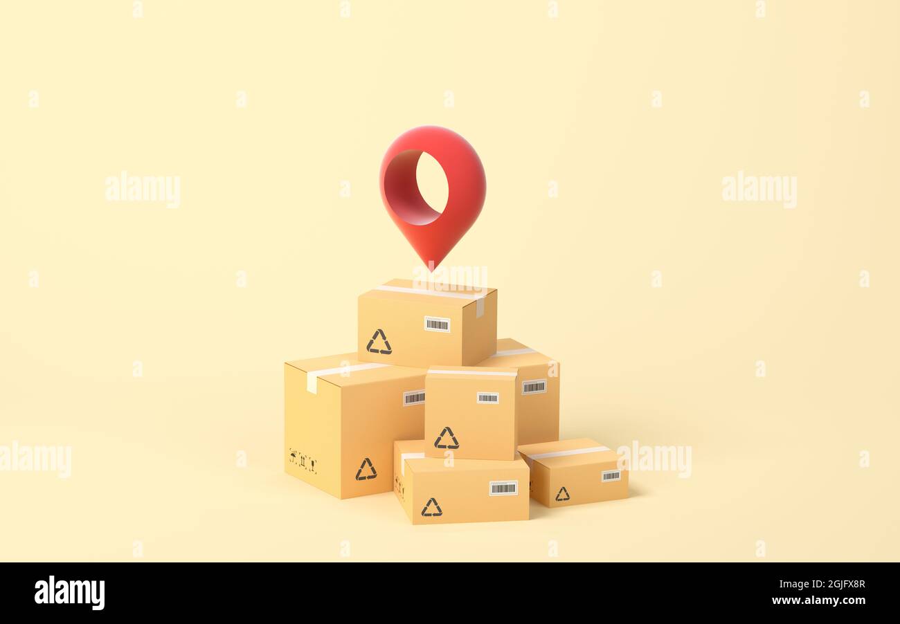Recyclable boxes logistics transportation hi-res stock photography and ...