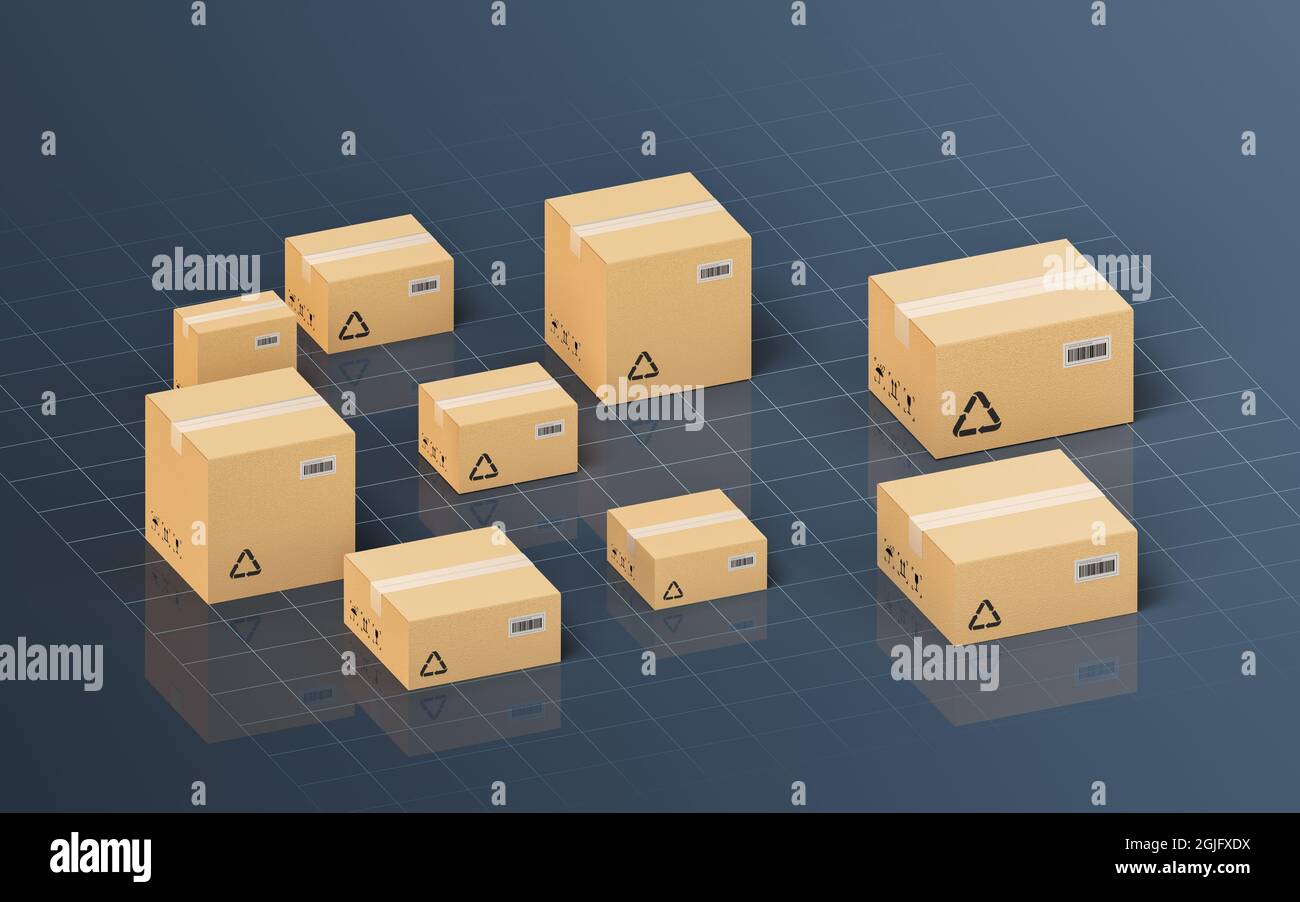 Recyclable boxes logistics transportation hi-res stock photography and ...